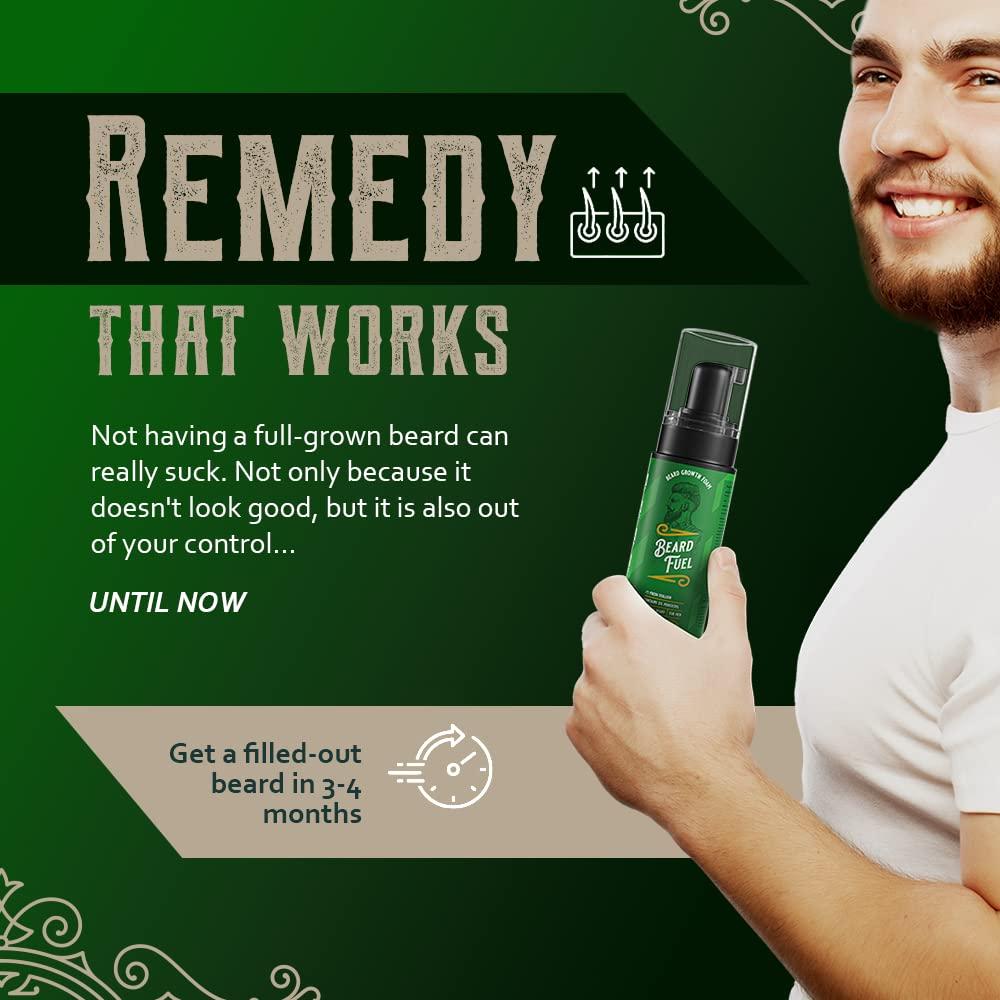 Beard Growth Foam Minoxidil With Biotin Month Supply Beard Fuel Hair Follicle Growth