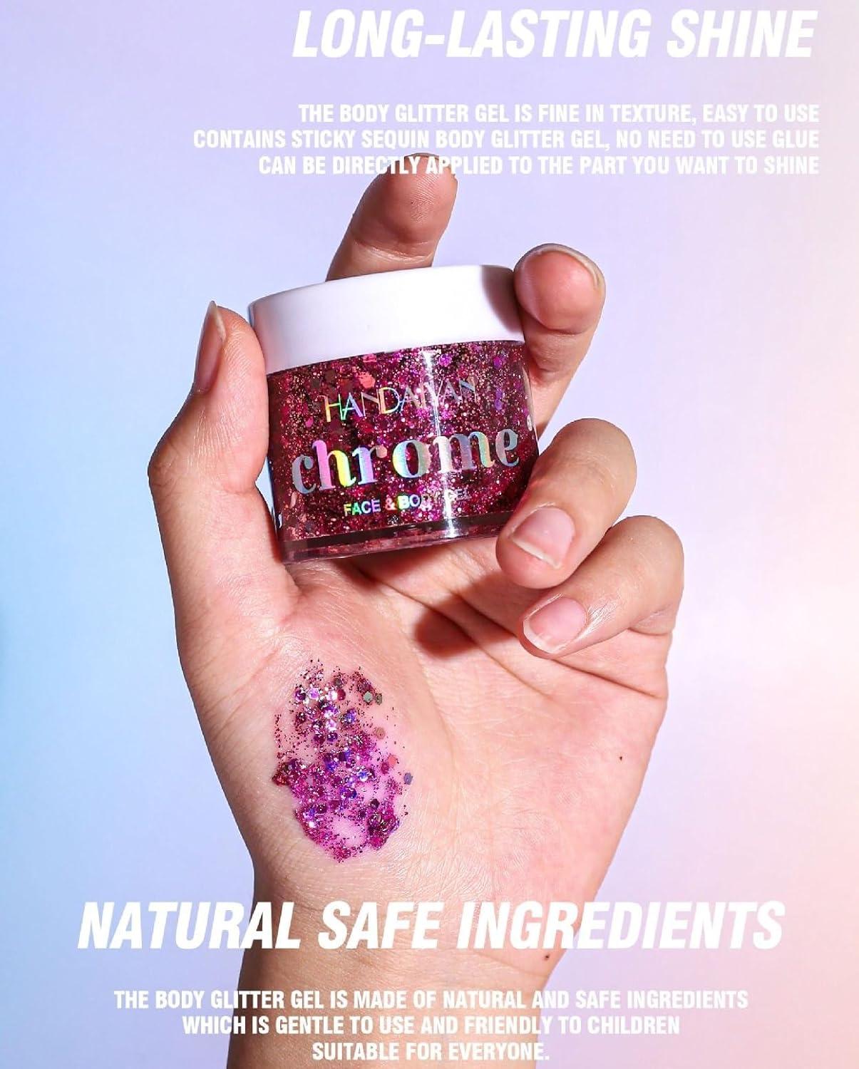 Mermaid Sequins Holographic Glitter Gel For Face Hair And Nails Shimmering Body