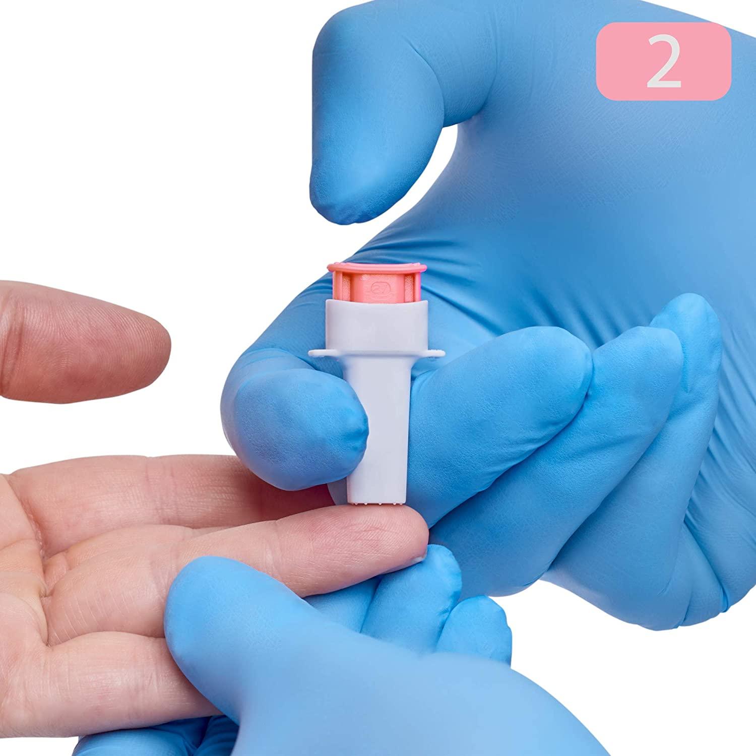 MediVena ONE CARE PRO Safety Lancets Top Push Button Activated 28G X