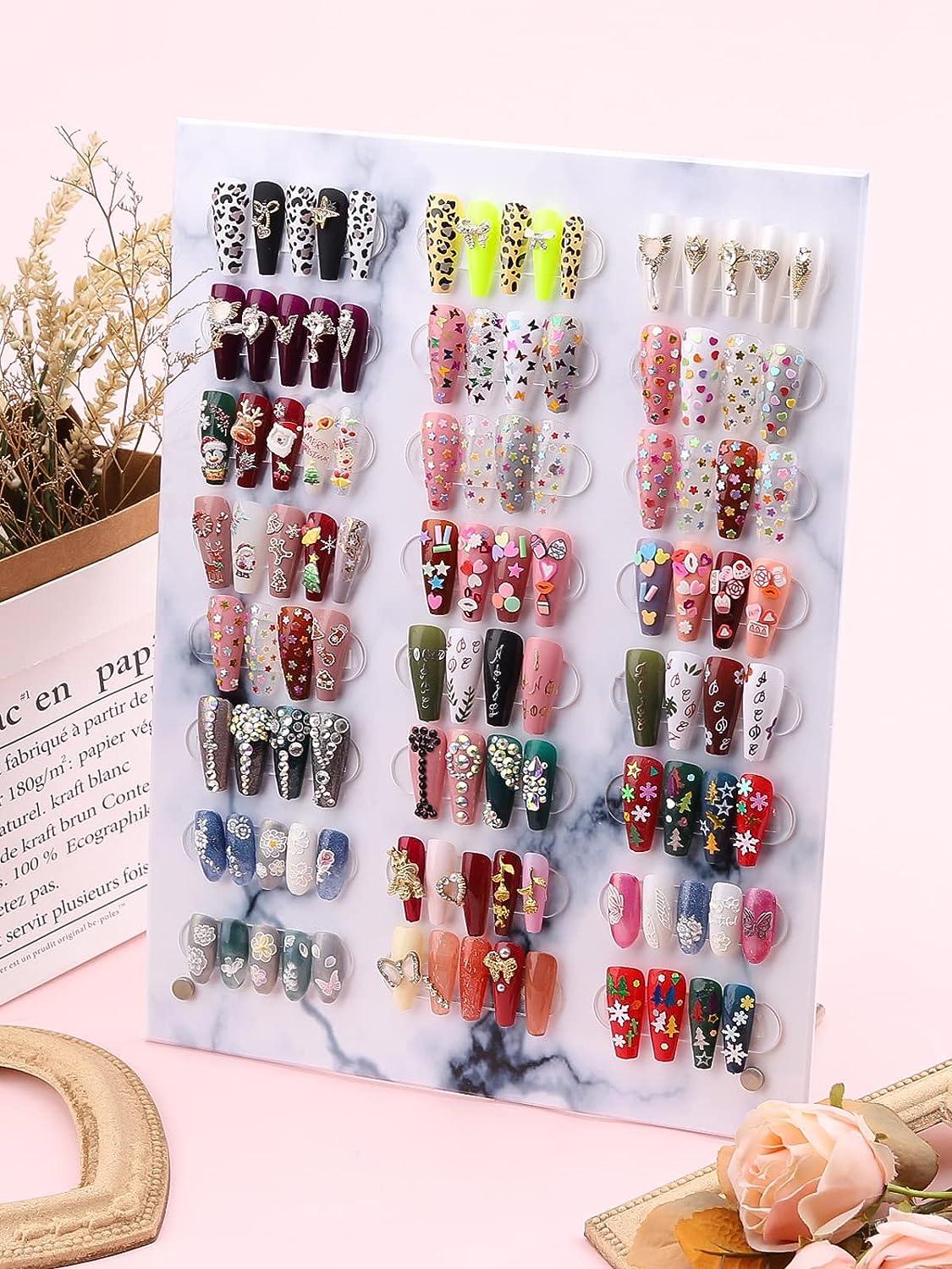 Kalolary Large Magnetic Marble Nail Art Display Board Detachable