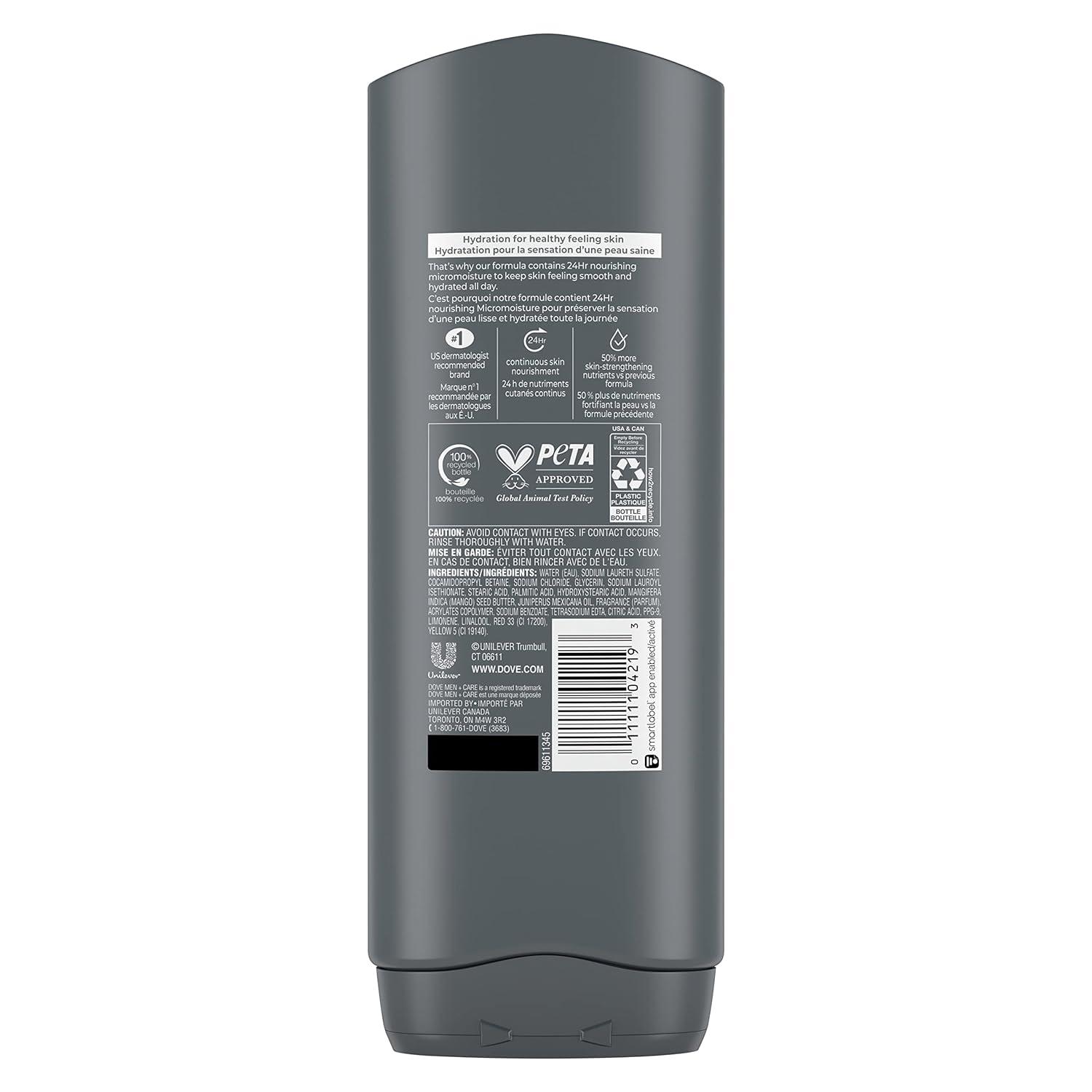 Dove Men Care Rejuvenating Mango Cedarwood Body Wash Pack Oz Hour Nourishing