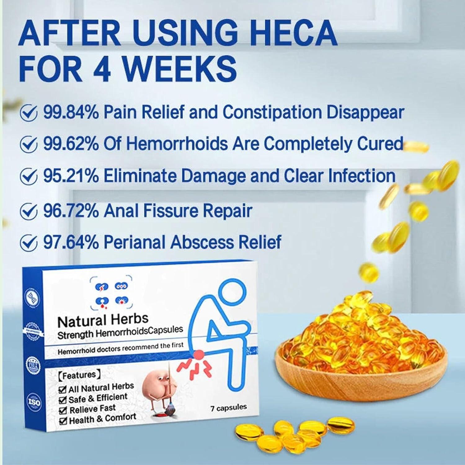 Hemorrhoid Relief Capsules Natural Herbal Strength 7pc Box