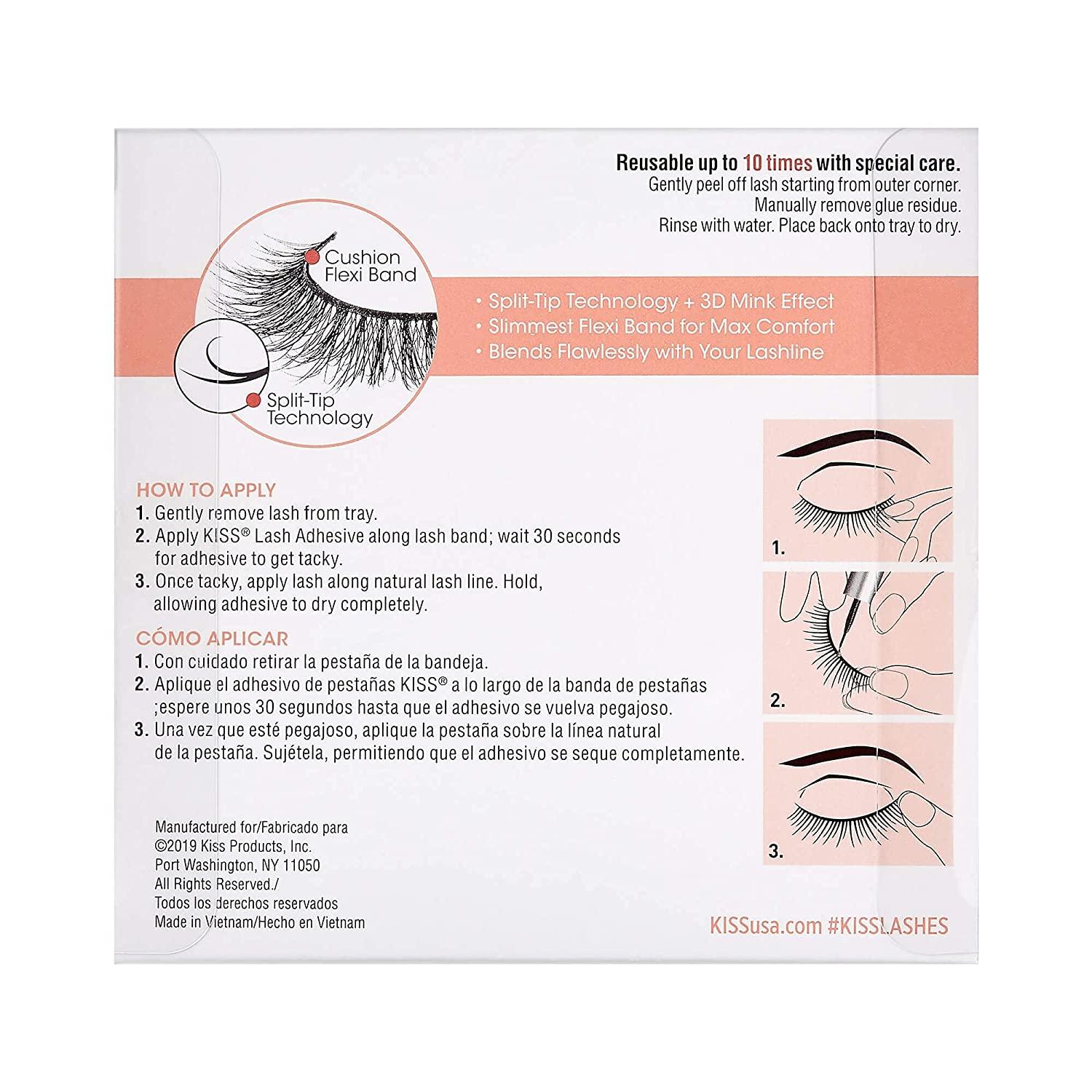 KISS Lash Couture Naked Drama Collection Crepe 3D Faux Mink Eyelashes
