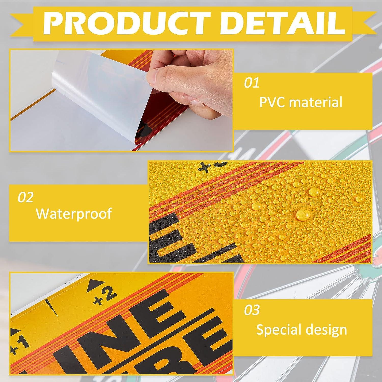 Lewtemi Dart Throw Line Floor Sticker PVC Toe Line Marker For Darts