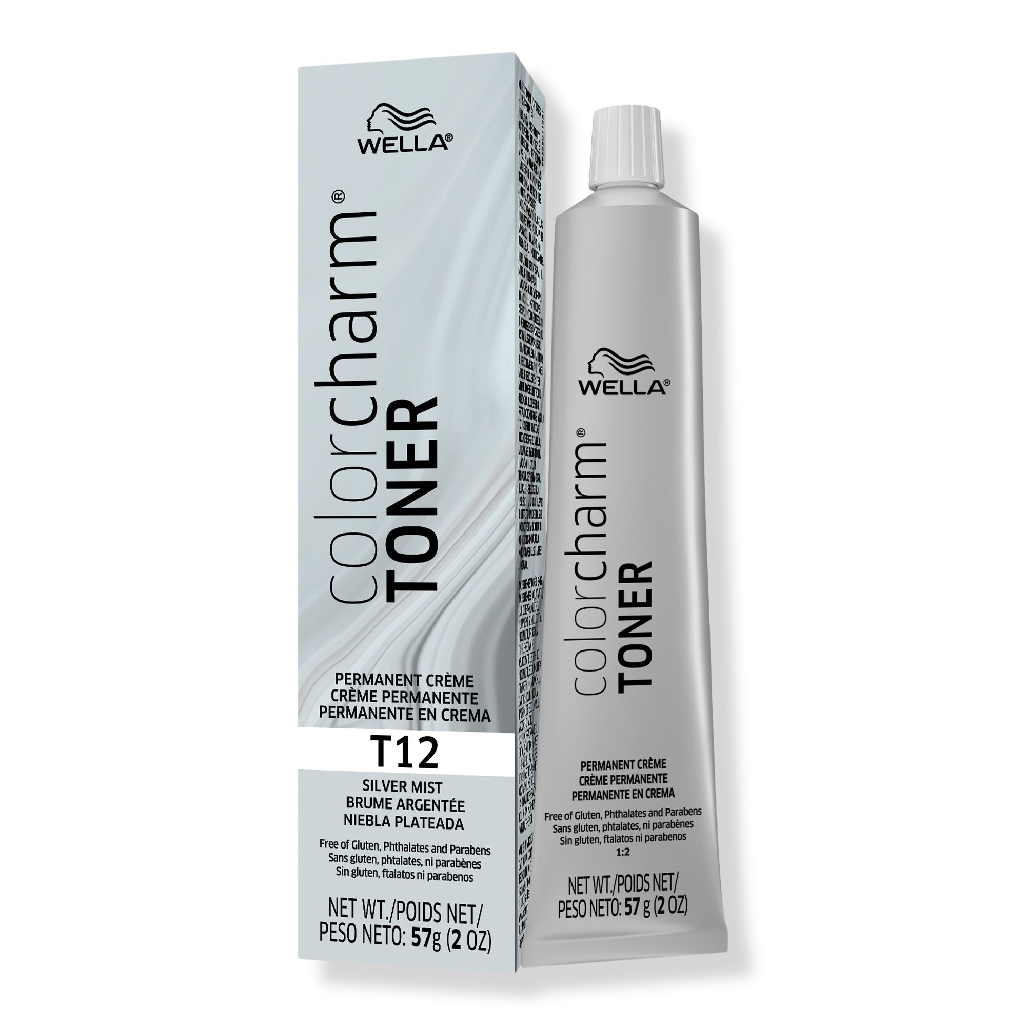 Wella Colorcharm Permanent CrÃ¨me Toner T12 Silver Mist 2.0 oz ...