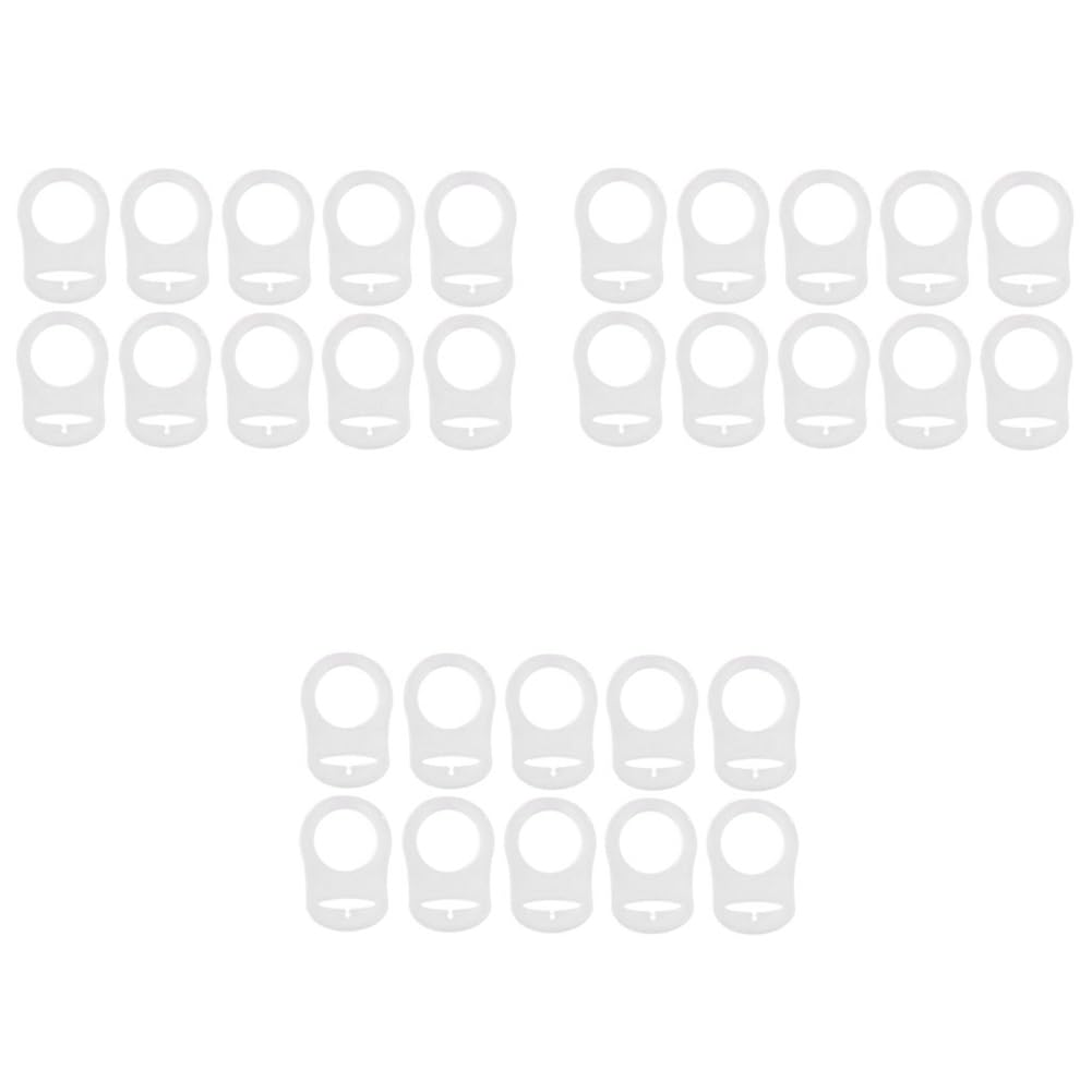 Niniang 30pcs Silicone Ring Pacifier Holder - Dummy Pliers Adapter ...