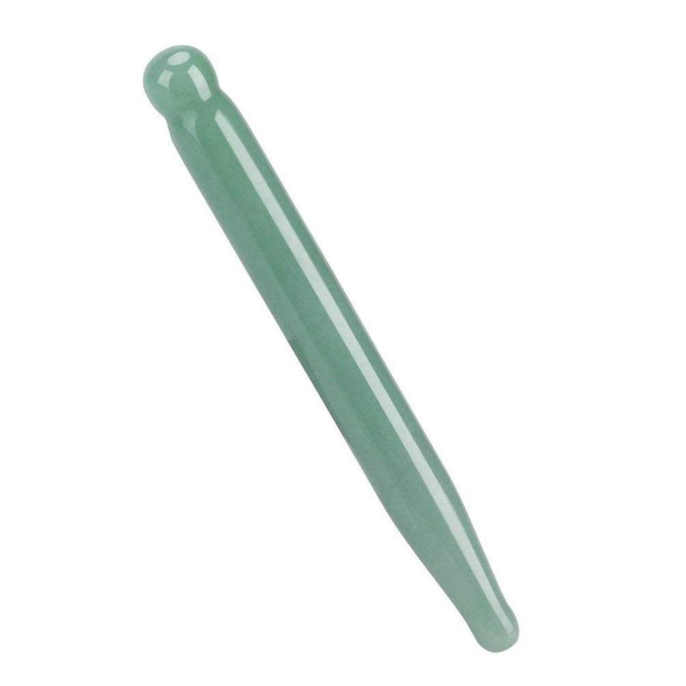 Natural Stone Acupressure Pen - 12cm Aventurine Green Acupuncture Stick ...