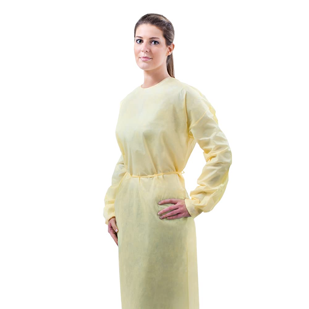 50 Pack Tronex AAMI Level 2 Fluid-Resistant Yellow Medical Disposable ...