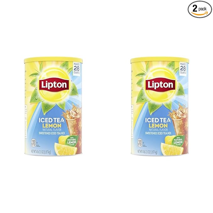 Lipton Iced Tea Mix, Lemon Tea, Sweetened Iced Tea, Makes 28 Quarts ...