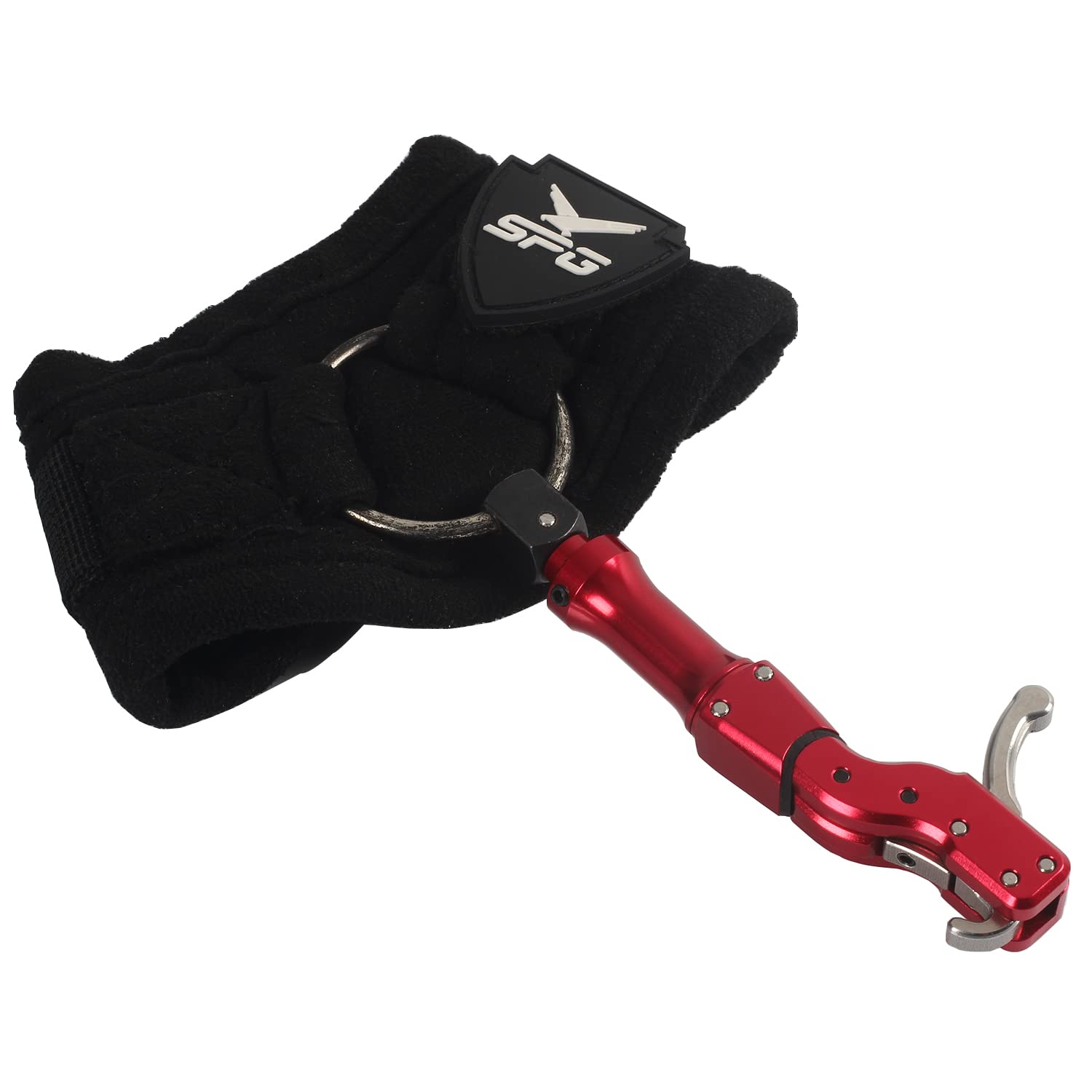 Adjustable Archery Bow Release with Wrist Strap - Red | For Compound ...