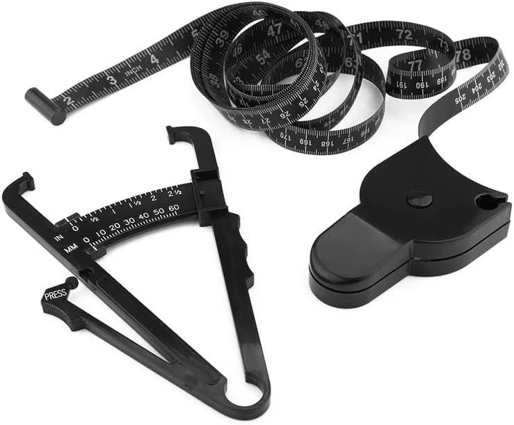 Body Fat Caliper Skinfold Caliper with Measuring Tape Accurately ...