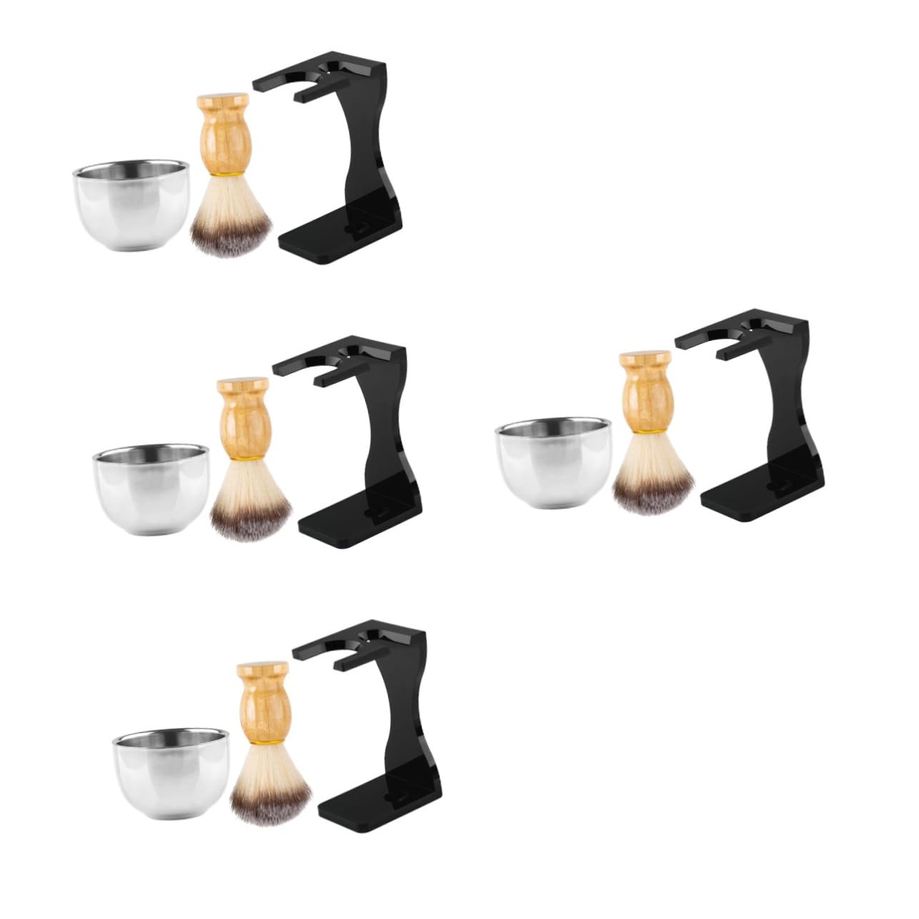 Angoily 4-Piece Razor Set for Men - Premium Beard & Shaving Brushes ...