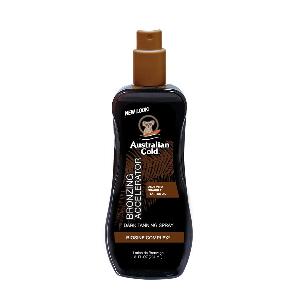 Australian Gold Dark Tanning Accelerator Spray Gel with Bronzer 237 ml ...