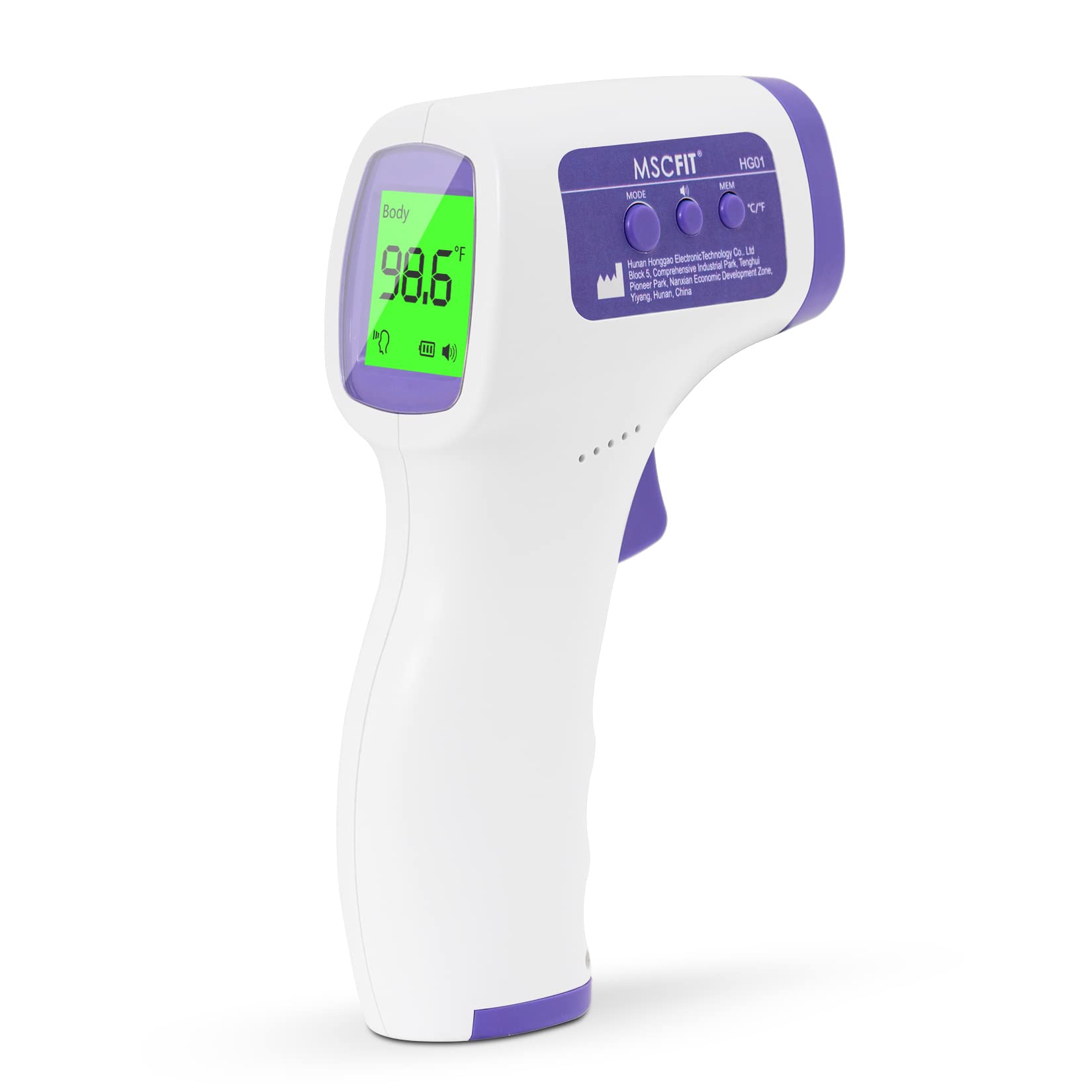 Medical Grade No Touch Forehead Thermometer for Adults and Kids 1 Sec Reading 3 in 1 Fever Alarm Mute Mode FDA Certified Purple