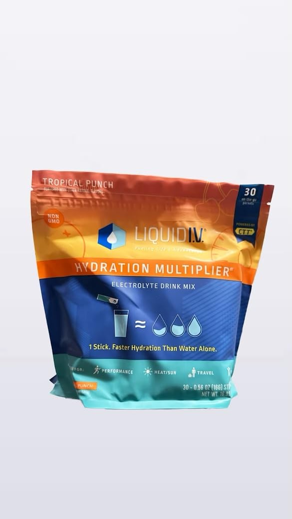 LiquidIV Hydration Multiplier Tropical Punch 30 CT - Boost Hydration ...