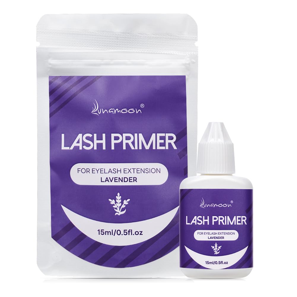 Lunamoon Eyelash Extension Primer 15ml - Lavender Lash Primer for ...