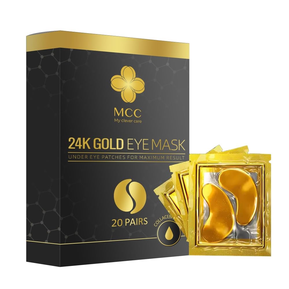 My Clever Care 24k Gold Eye Mask | Collagen Under Eye Plaster for ...