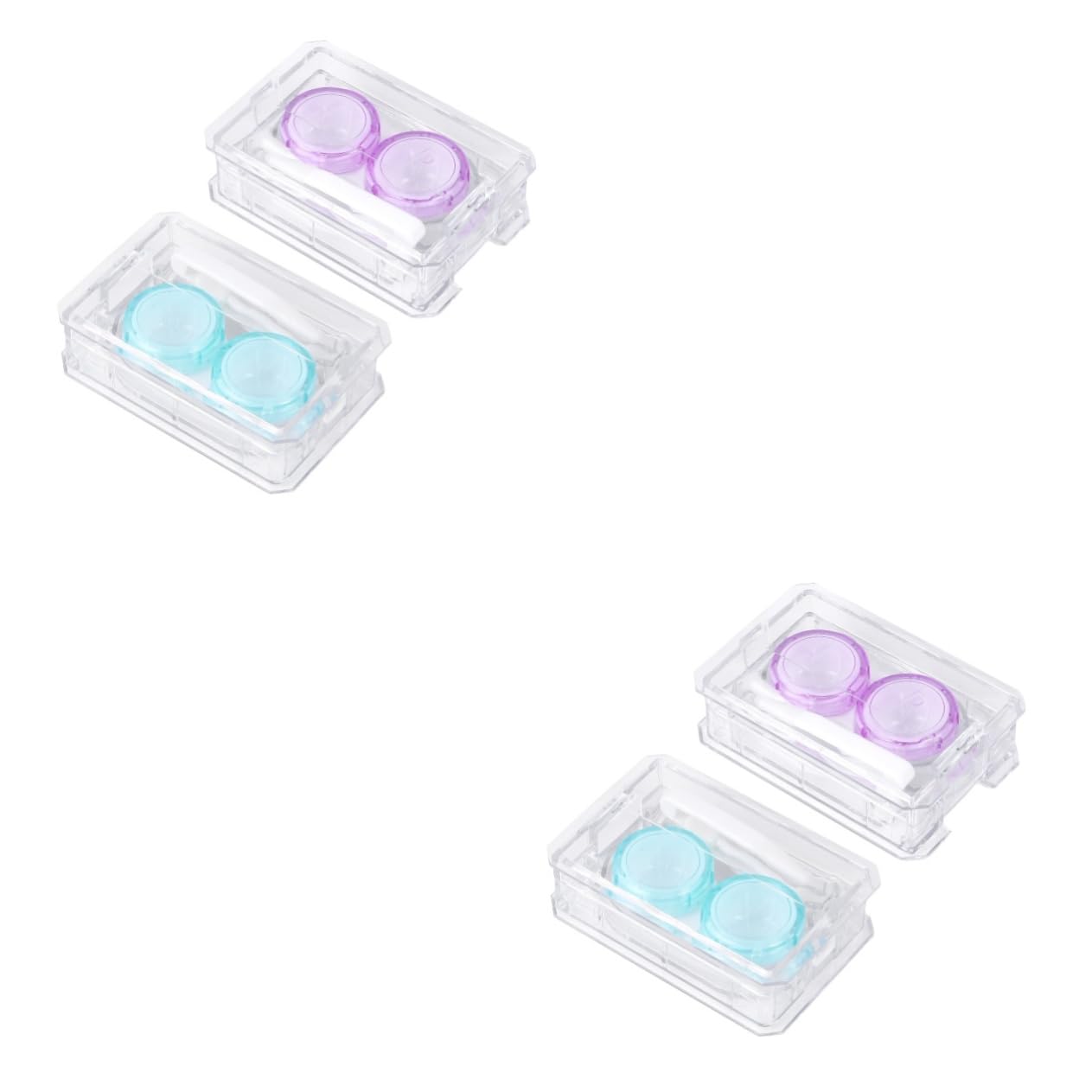JECOMPRIS Mini Container Kit for Colored Contact Lenses - 4-Piece ...