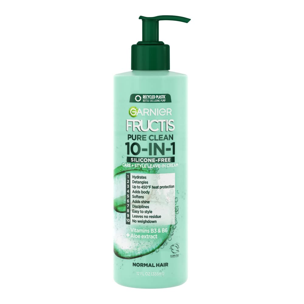 Garnier Fructis Pure Clean 10-in-1 Leave In Cream 12 Fl Oz | Best ...