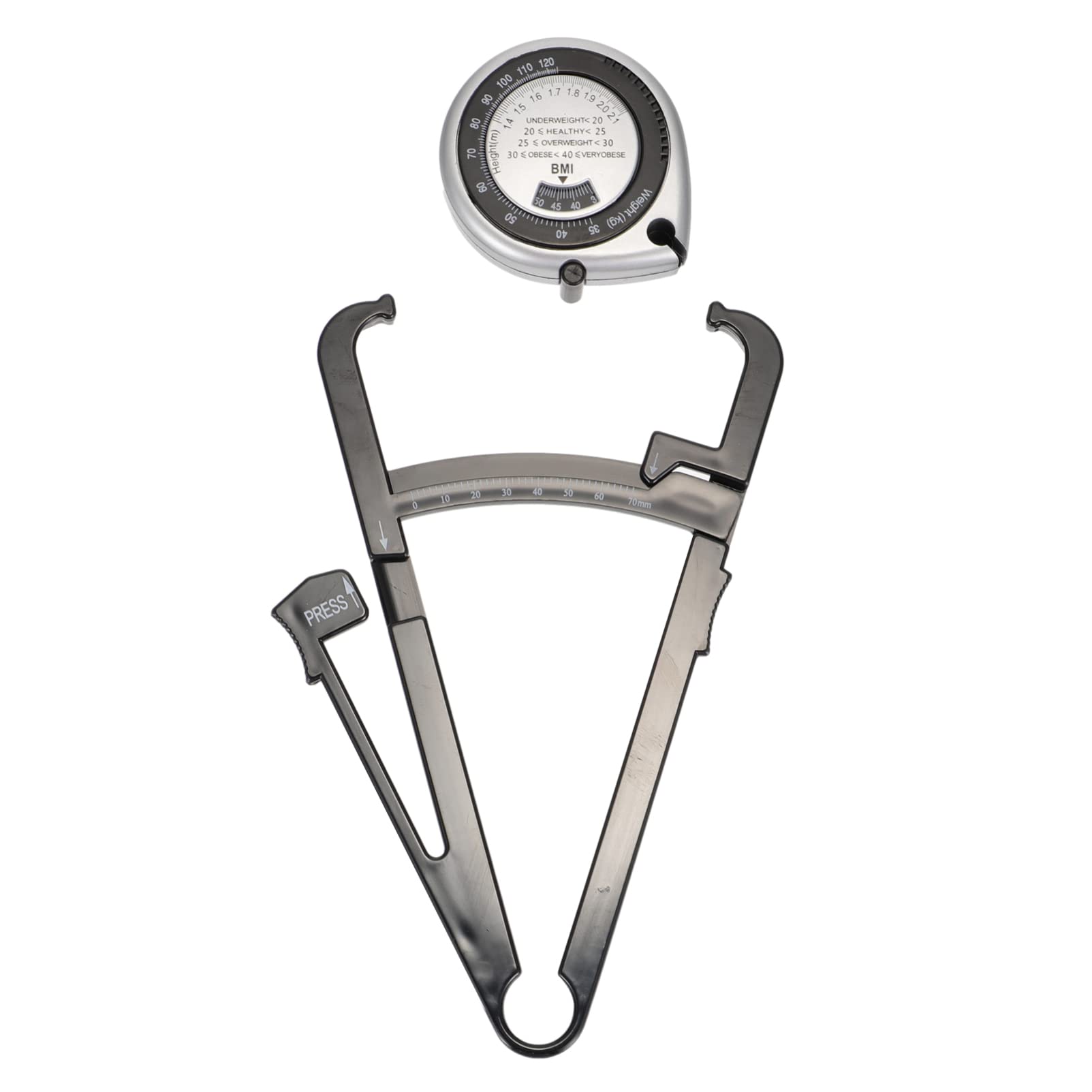 Hemoton Body Fat Calipers with Measuring Tape Precision Skin Fold ...
