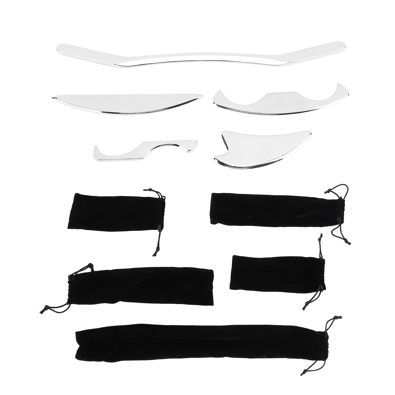 5 Piece Stainless Steel Gua Sha Kit - Fascia Scraper Massage Tools for ...