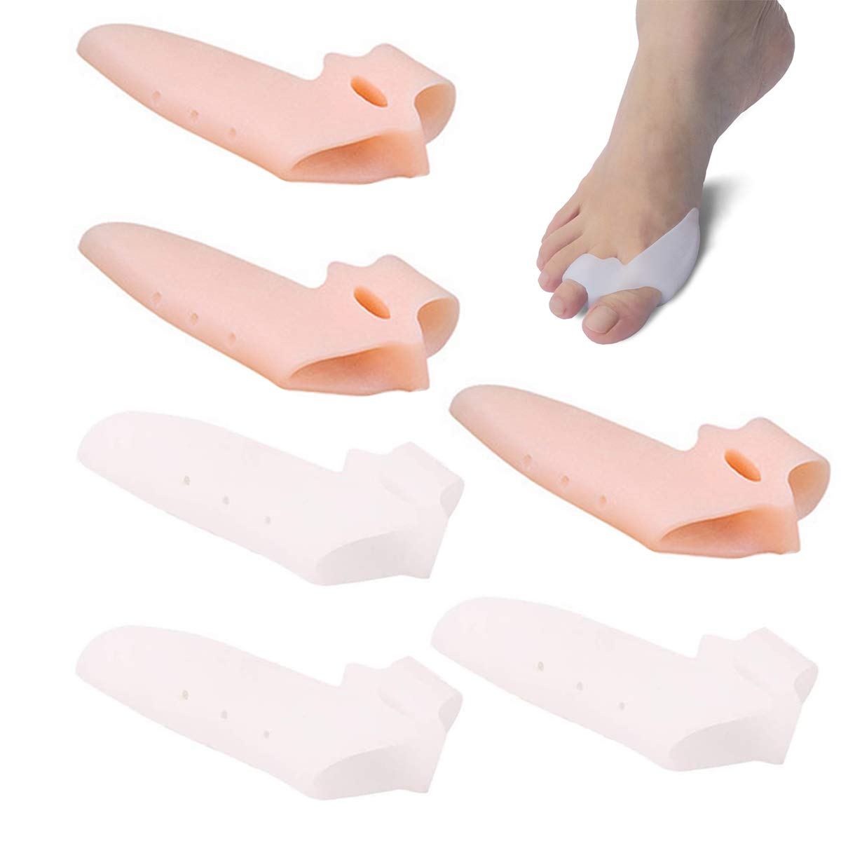 Zliger 10 Pairs Silicone Gel Toe Separators | Soft Spacers for ...