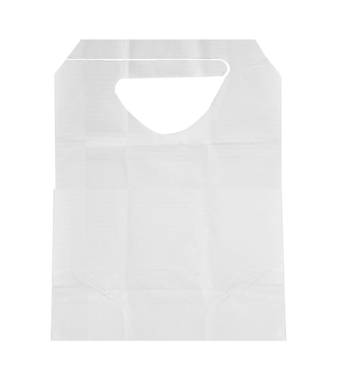 Medline Disposable Tissue/Poly Backed Adult Bibs with Ties - White ...