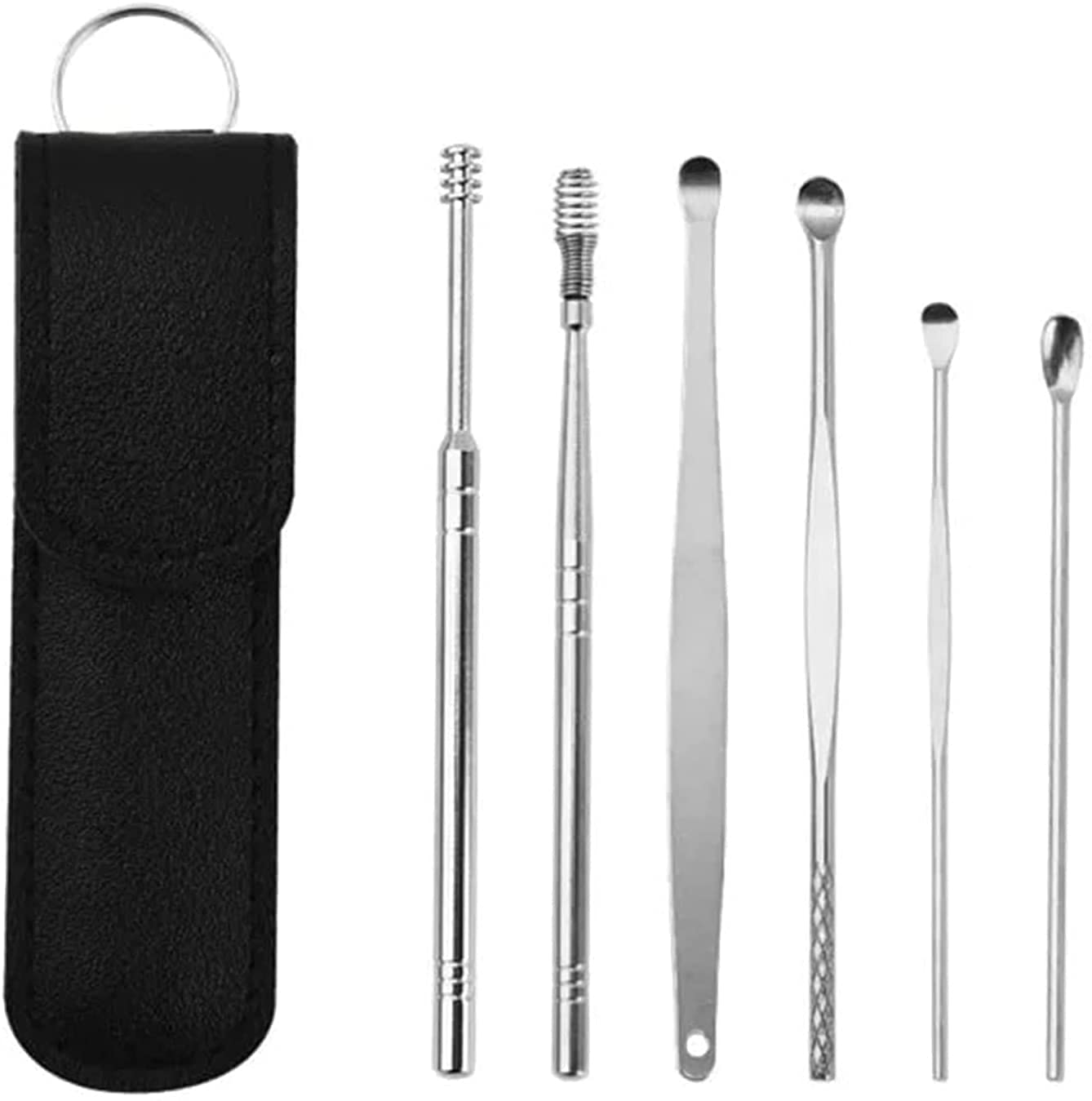 Innovative Spring Earwax Cleaner Tool Set - Spiral Stainless Steel Ear ...