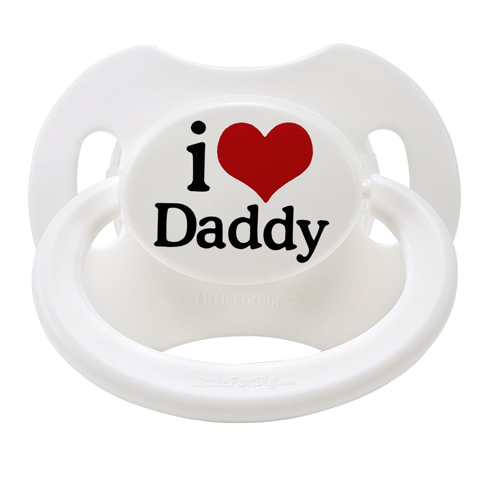 LittleForBig Large Shield Printed Pacifier II | Adult Size I Love Daddy ...
