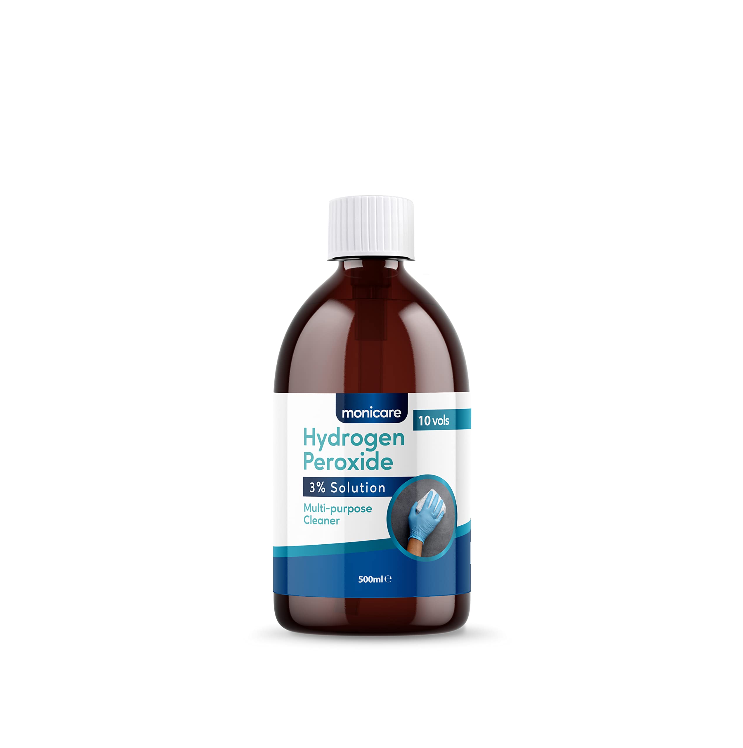 Monicare Hydrogen Peroxide 3% - 500ml 10 Vols Clear 500 ml (Pack of 1)