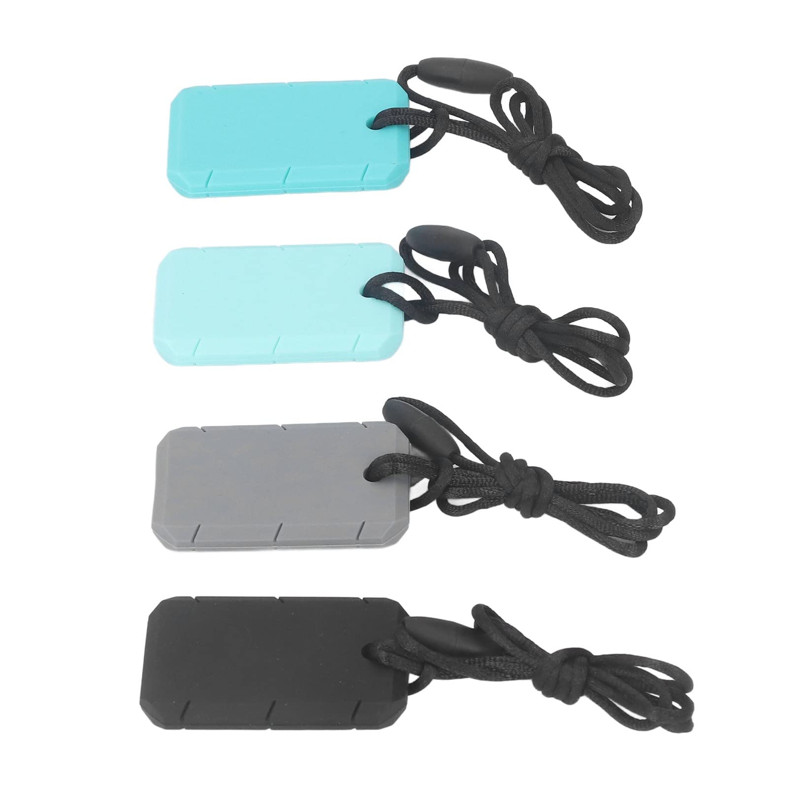 Soft Sensory Chewing Chain Set for ADHD - 4 Safe Bite Pendants & Rings ...
