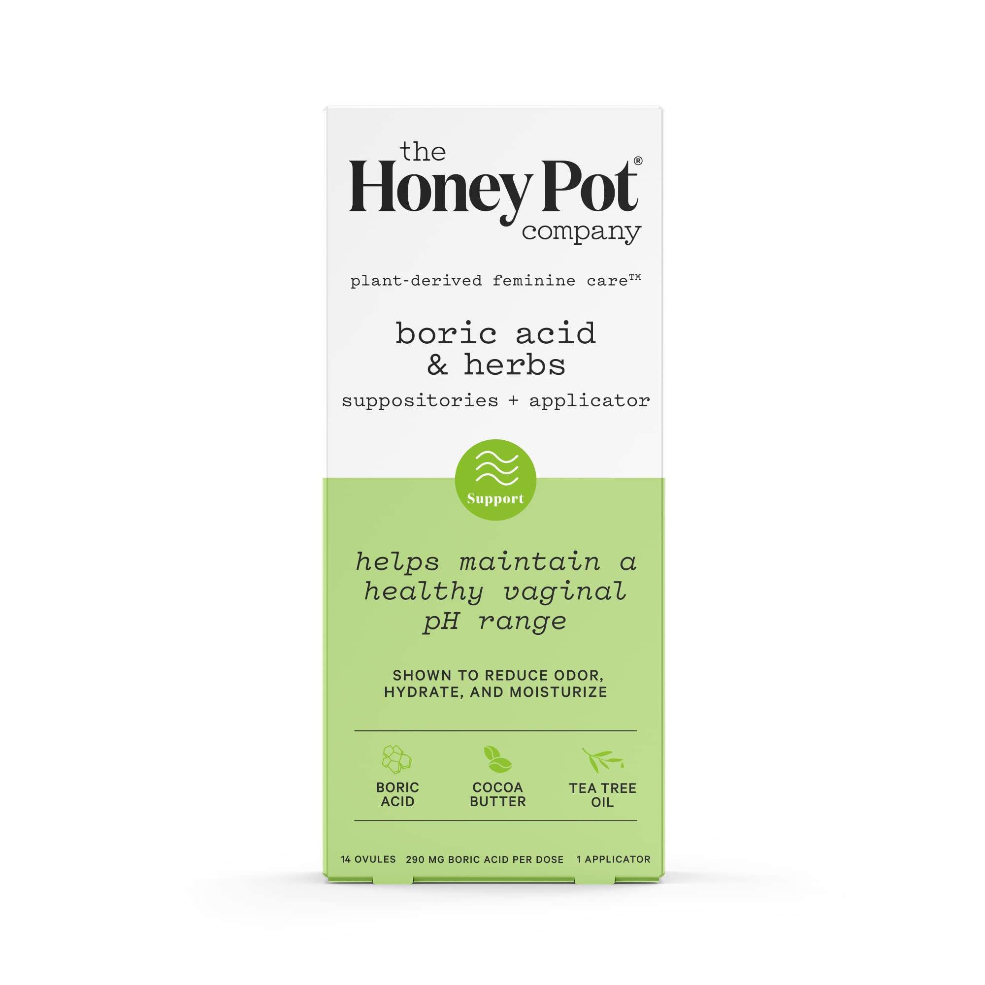 The Honey Pot Co Boric Acid Suppositories 7 Day Pack Maintain