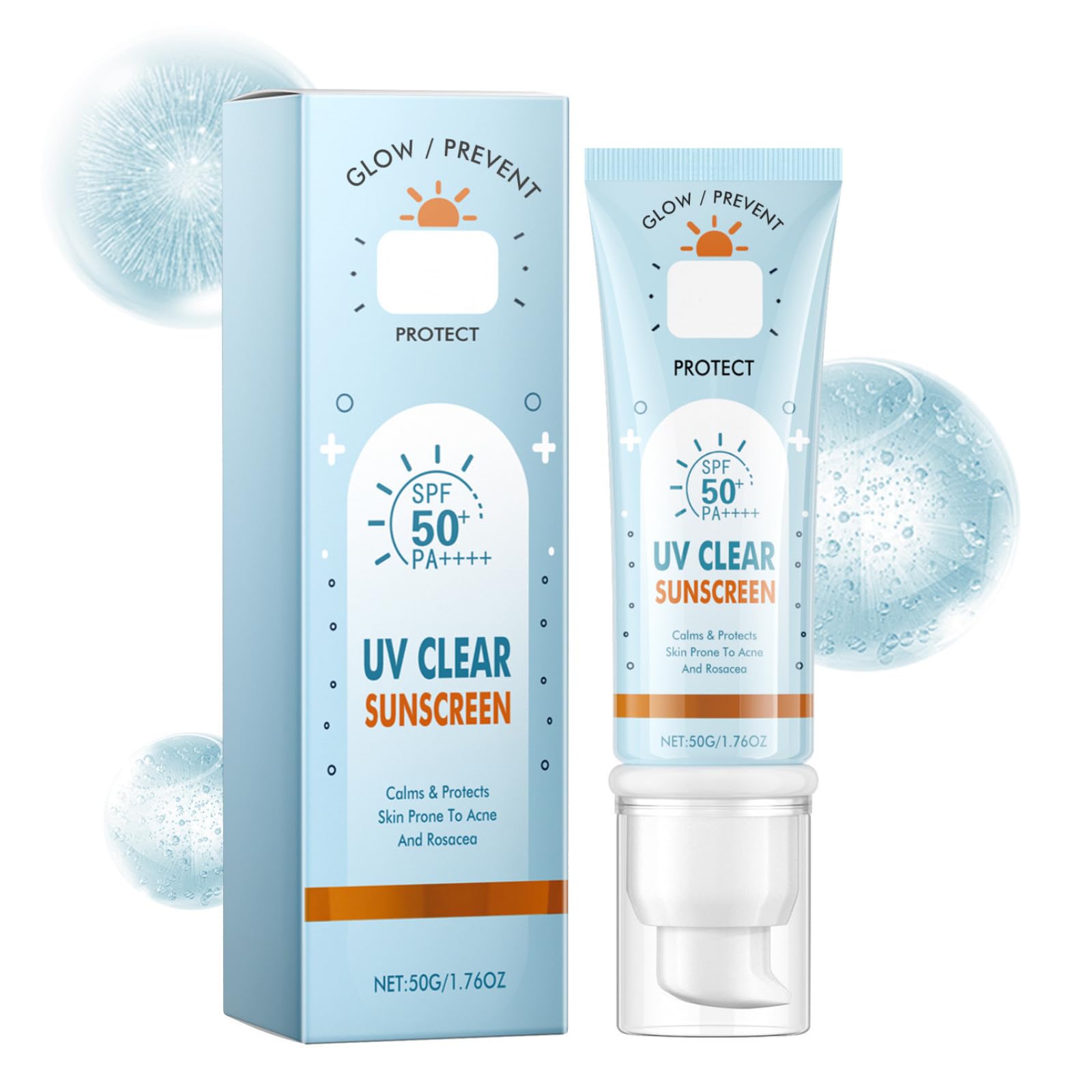 Sunscreen Spf 50 for Women Suncream Factor 50 Refreshing and Non stick Spf 50 Face Moisturiser Mild and Non irritating Sunscreen