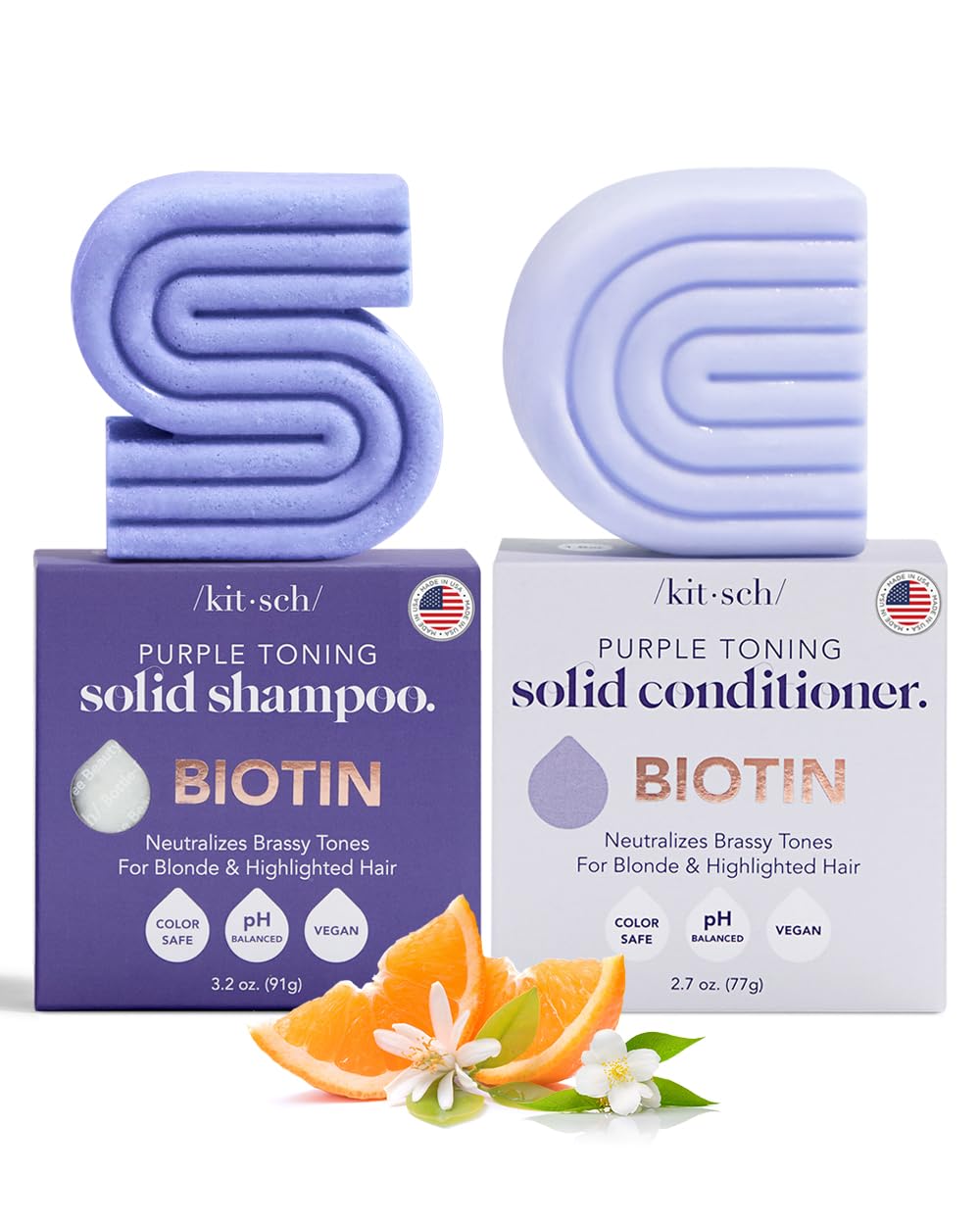 Kitsch Purple Shampoo & Conditioner Bar | Toning for Color Treated ...