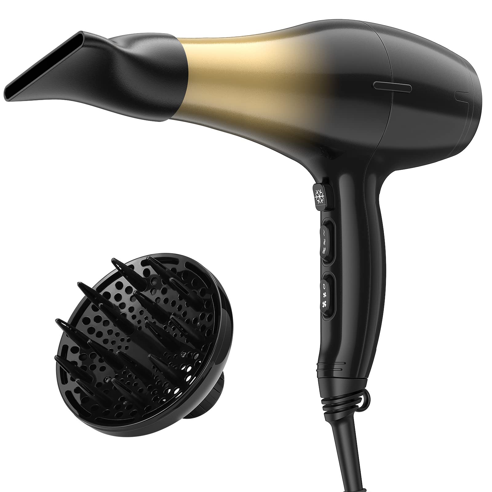 Professional Ionic Hair Dryer 1875W With Diffuser Fast Blow Dryer For Professional Ionic Hair Dryer 1875W With Diffuser Fast Blow Dryer For