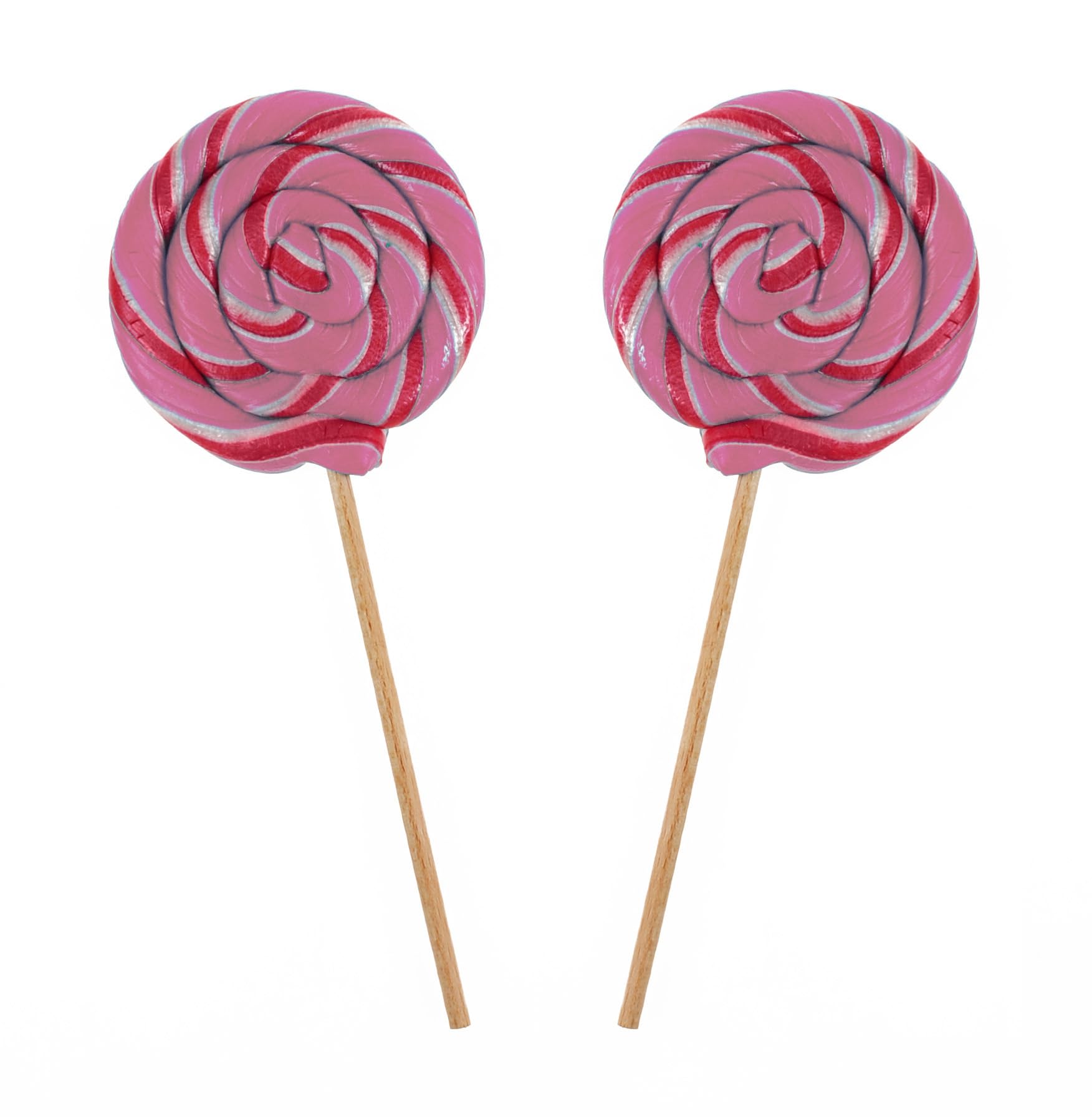 Handmade Strawberry Lollipops - Round 25g Lollies - Set of 8 ...