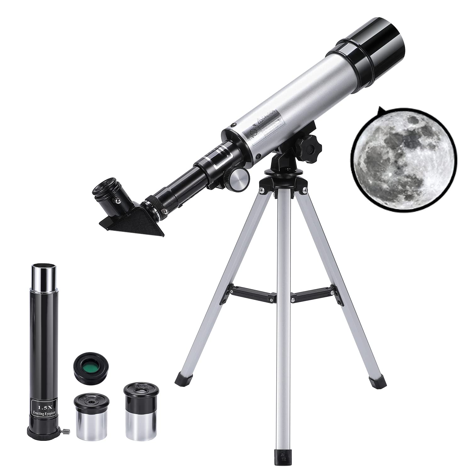 Telescope Kids YUANZIMOO Telescope 50mm Aperture 360mm AZ Kids Adults ...