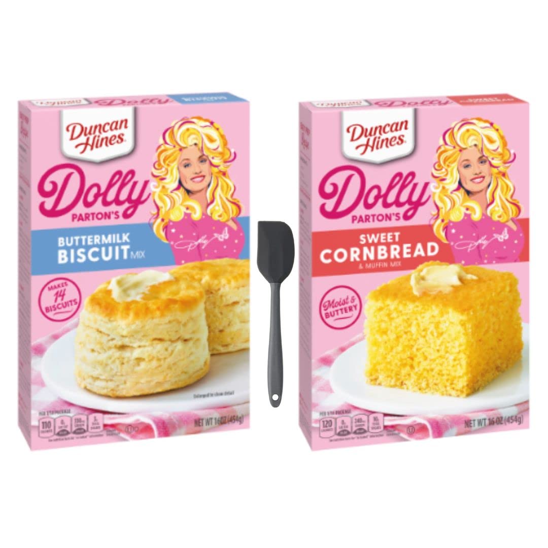 Duncan Hines Dolly Parton's Cornbread and Biscuit Mix Bundle Includes ...