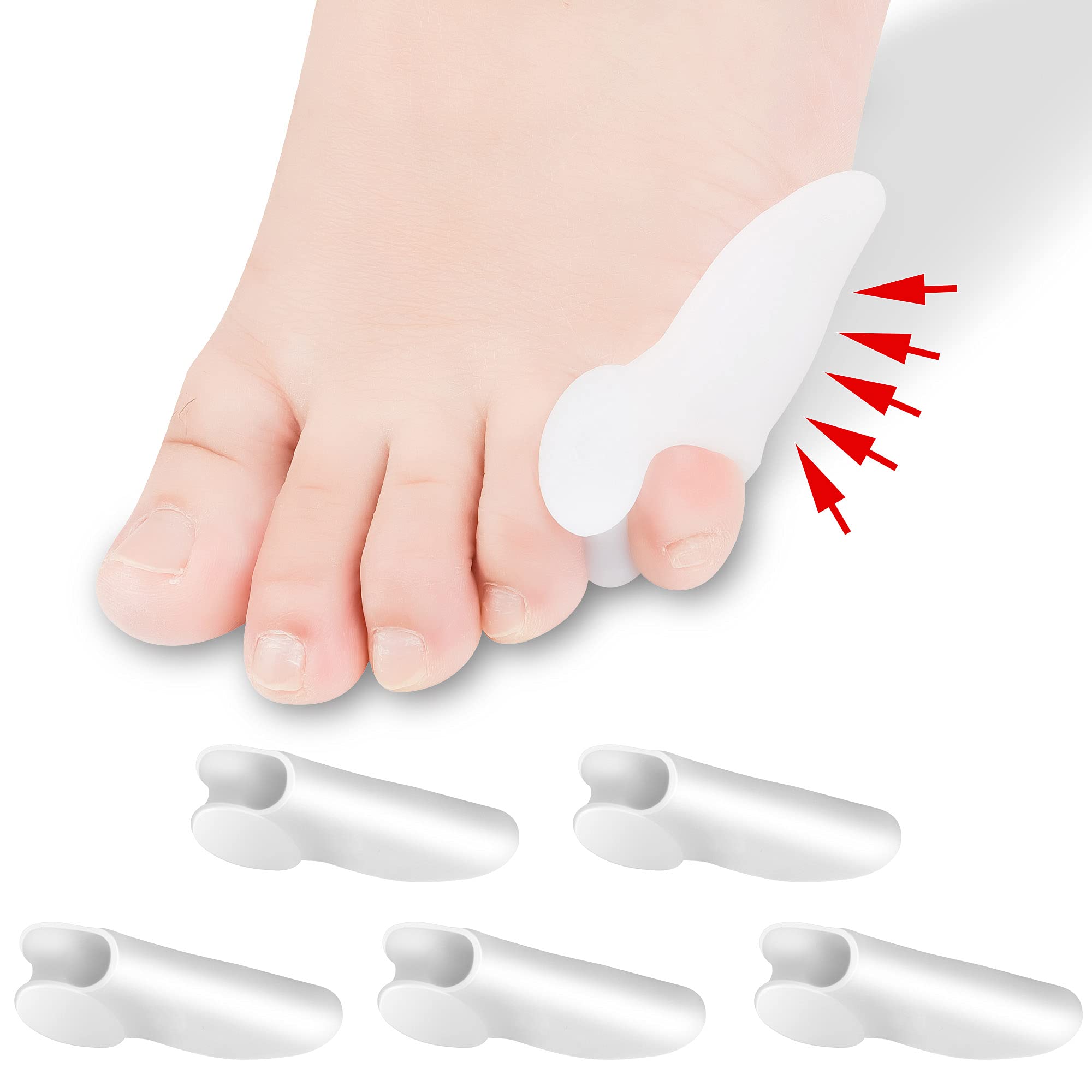 Pinky Toe Separator Gel Bunionette Protector - 6 PCS Tailors Bunion ...