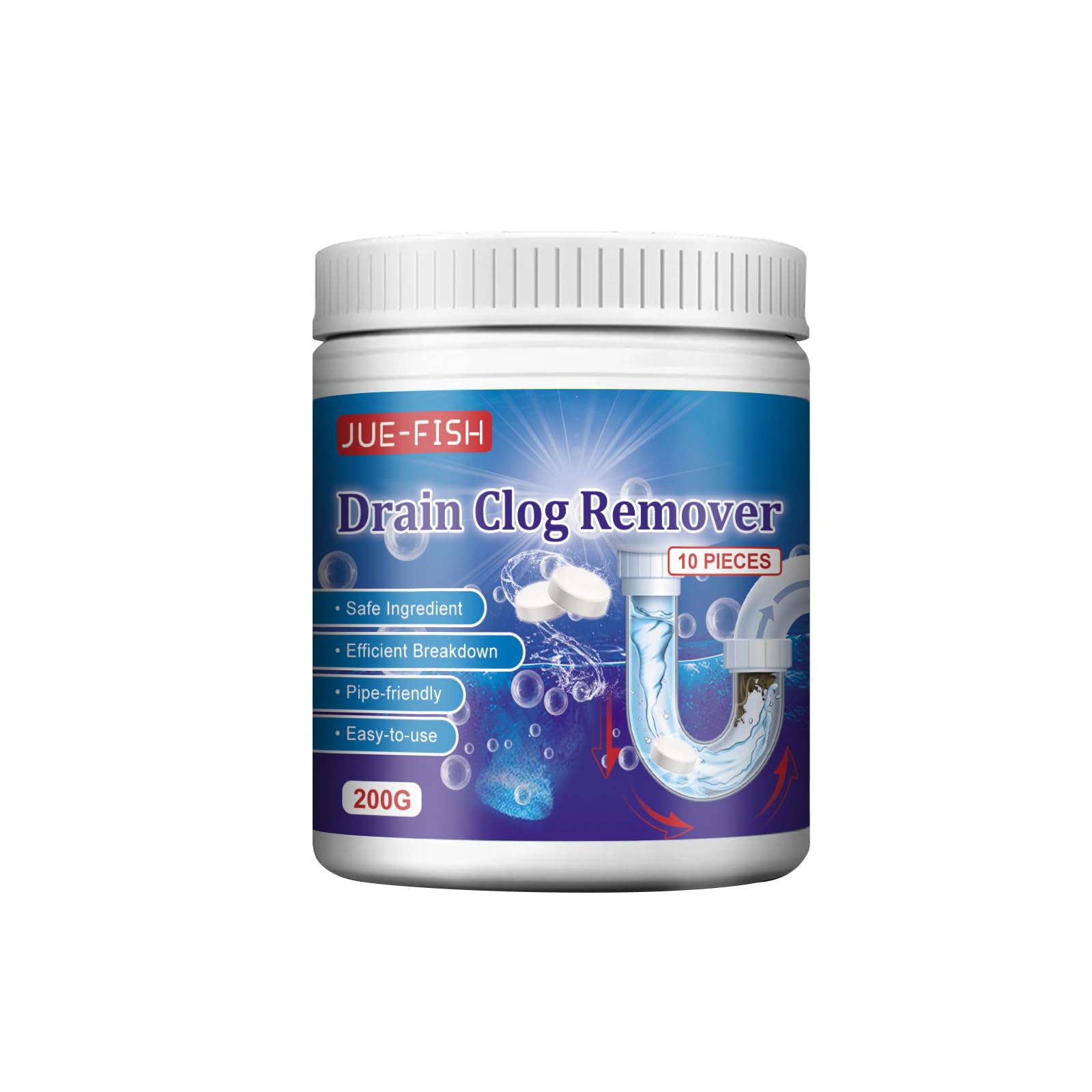 Pipe Clearing and Cleaning Tablets Drain Clog Remover Pipe Unclogger ...