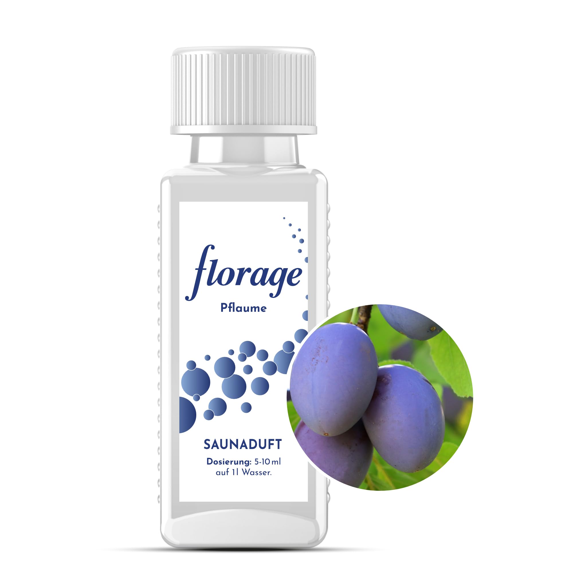 Florage 100ml Sauna Infusion - Vegan Plum Fragrance | 50 Years German Expertise High-Energy ...