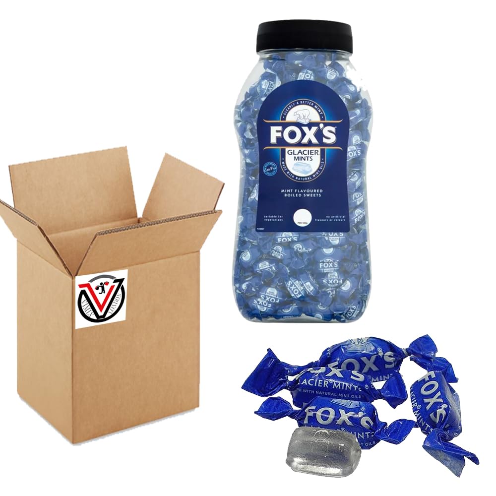 Fox s Glacier Mints Jar 1.7kg - Mint Flavoured Boiled Sweets VIMIX ...