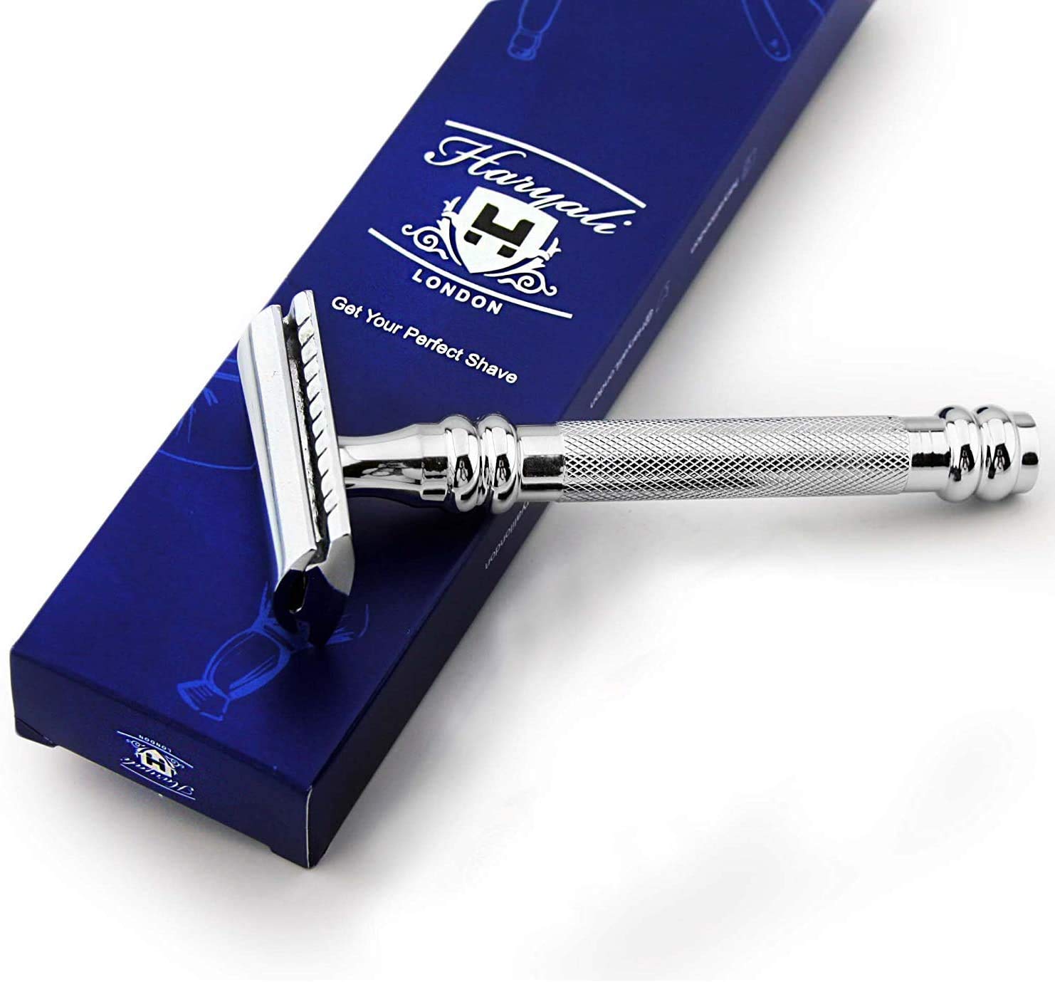Designer Stainless Steel DE Razor | Premium Men's Classic Shave ...