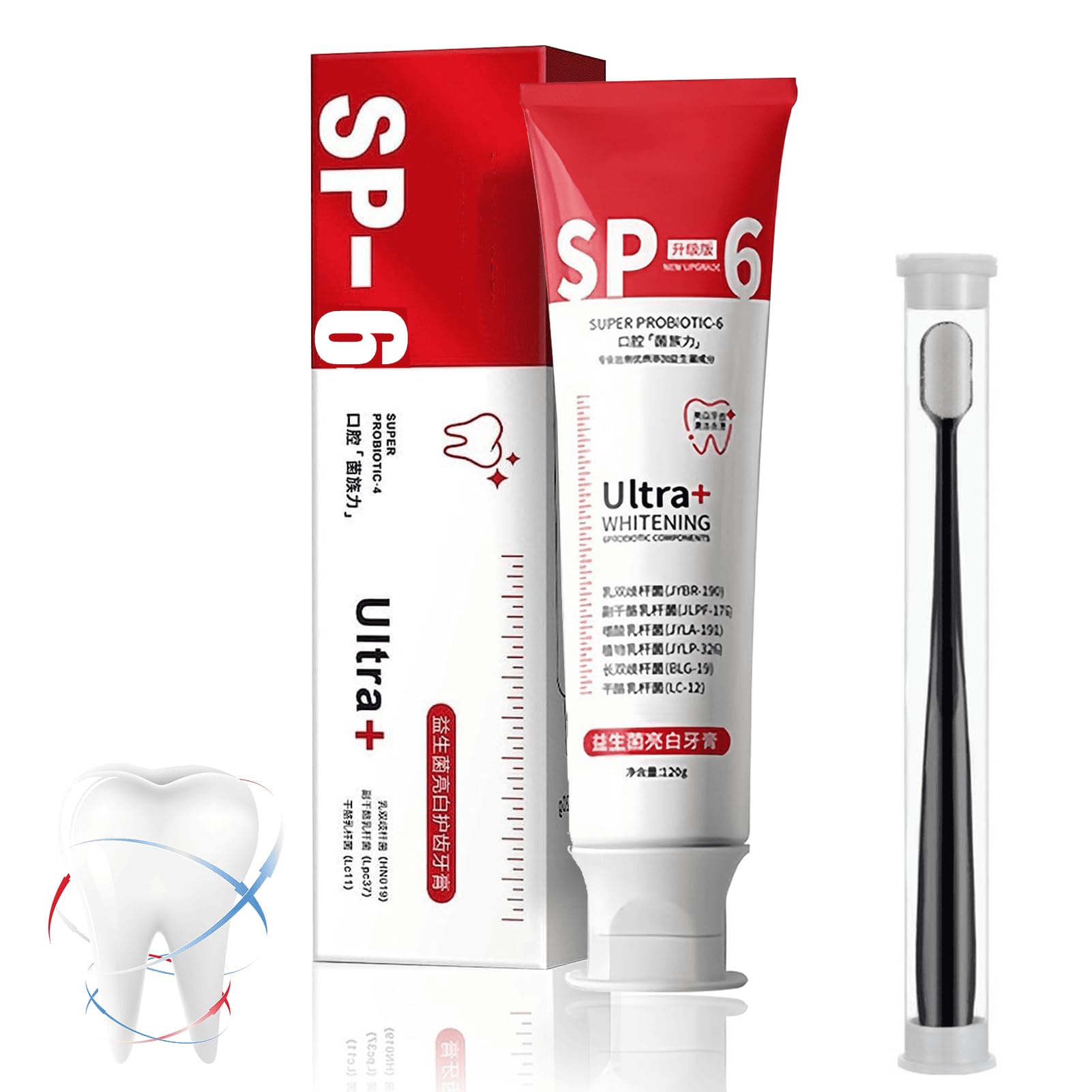 SP-6 Ultra Whitening Toothpaste - Probiotic Fresh Breath & Stain ...