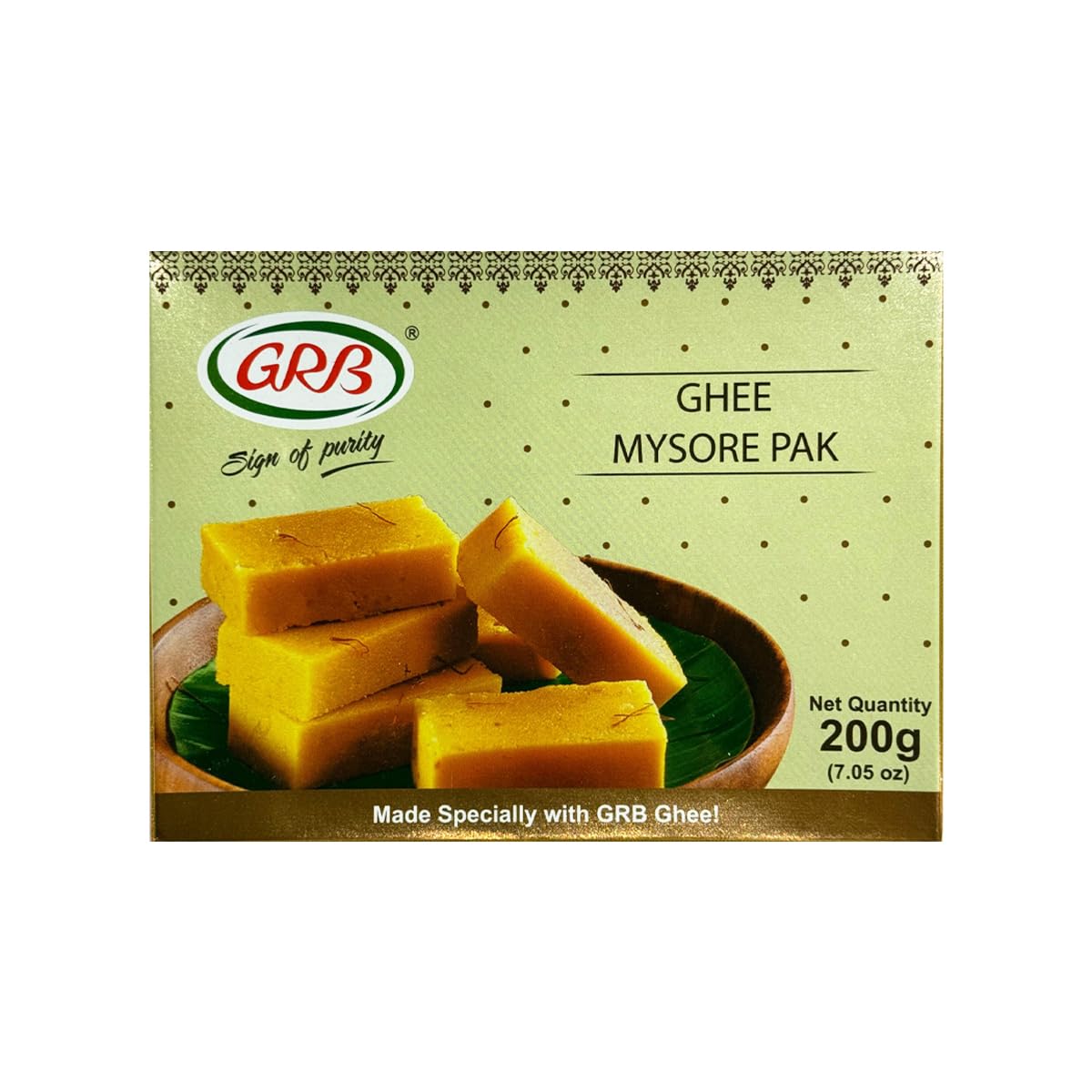 GRB Ghee Mysore Pak Made Specially With GRB Ghee GRB The Sign Of Purity ...