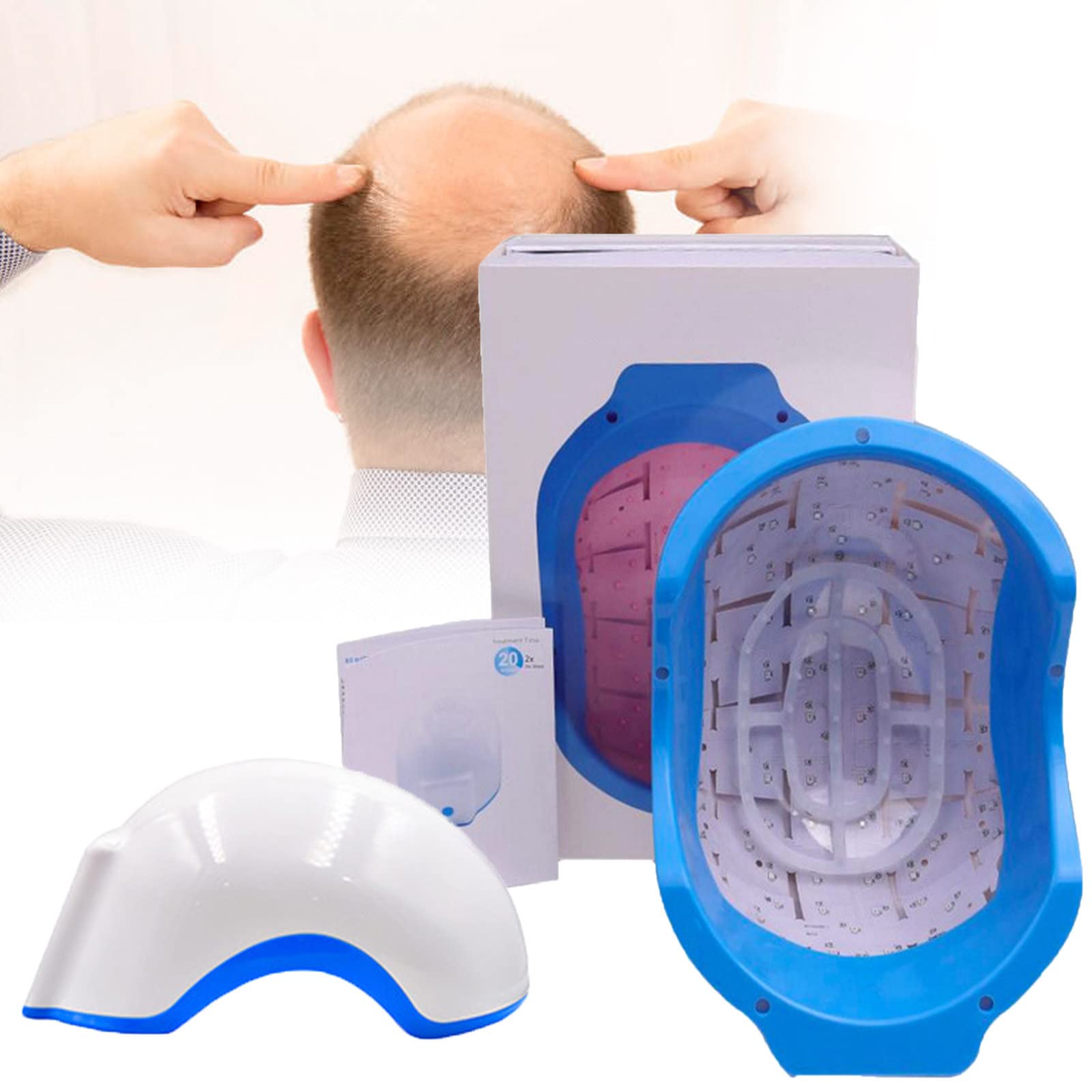 JINGEDD Hair Growth Helmet Hair Growth Caps Hair Thickening Caps 80 ...