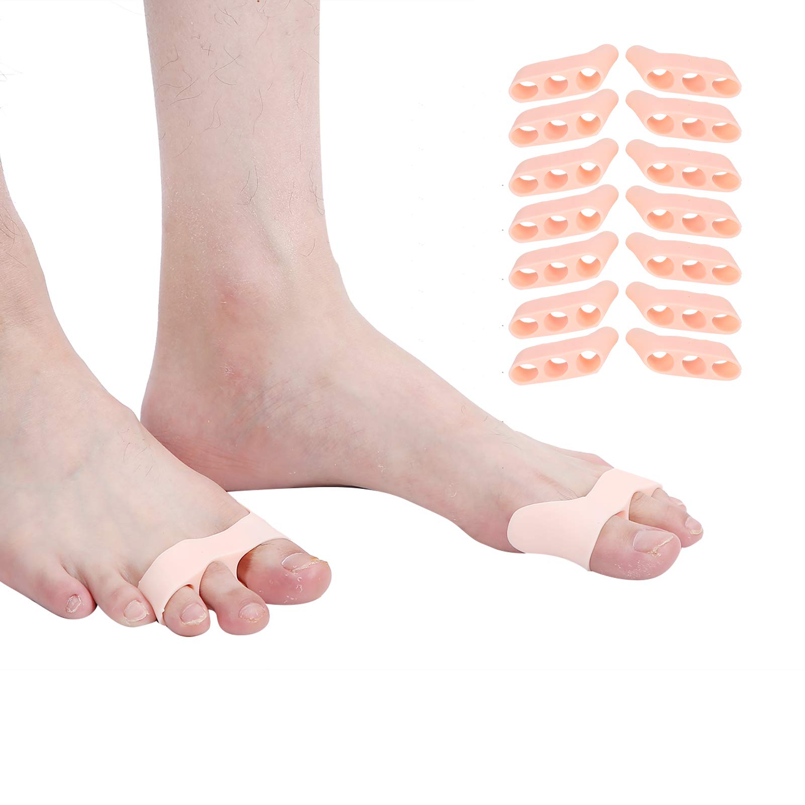 7 Pairs 3-Hole Toe Separator | SEBS Bunion & Hammer Toe Corrector for ...