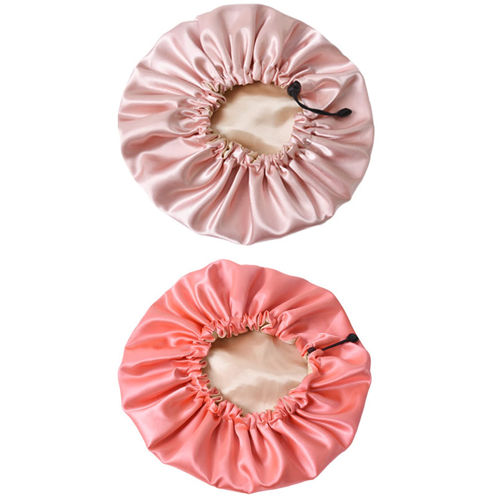 Zhenp Large Waterproof Shower Hood - 2 Pack Reusable Satin Hair Cover ...