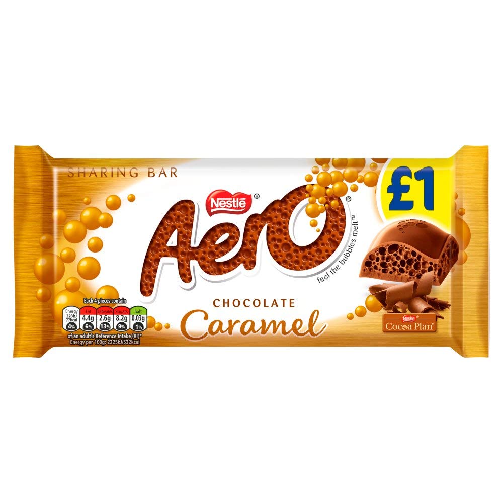 (Pack of 5) Nestle - Aero Chocolate Caramel Bars - 90g - Chocolate ...