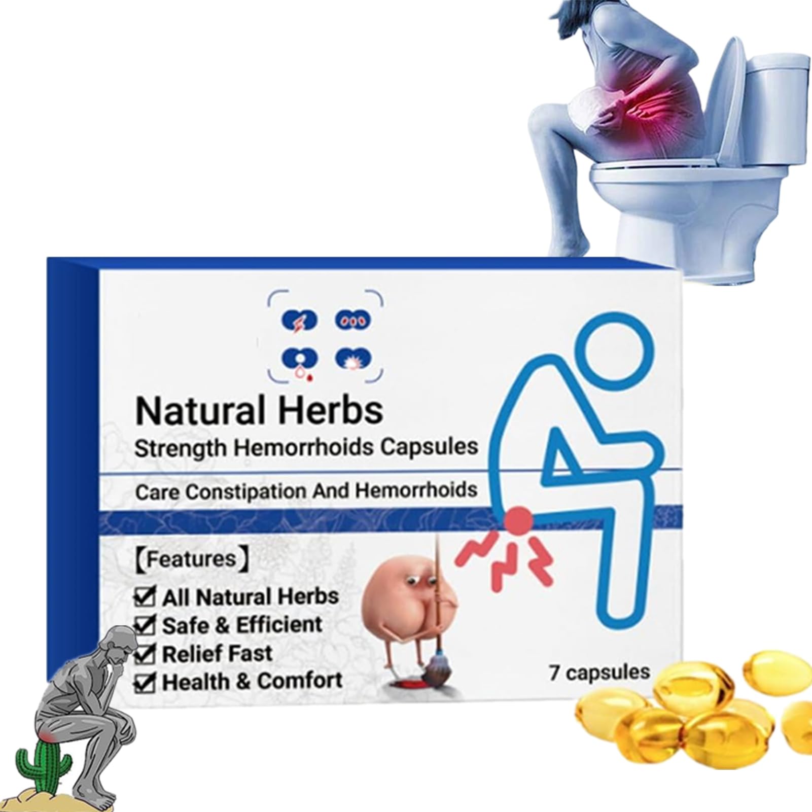 Heca Natural Herbal Strength Hemorrhoid Capsules 2023 Rapid Treatment